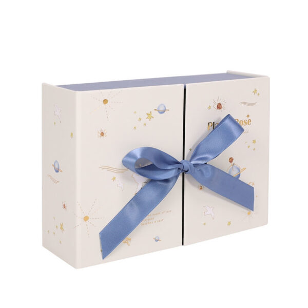Double Door Open Gift Box With Ribbon