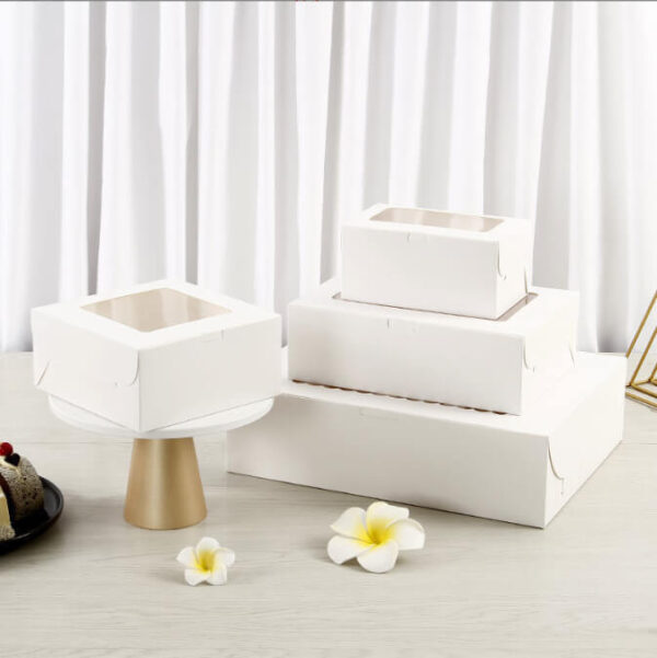 Custom Logo Cake Boxes with Window - tw-package