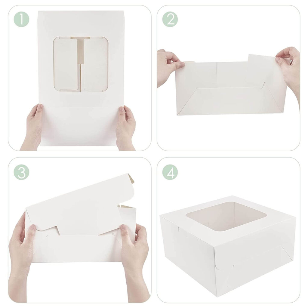 Custom Logo Cake Boxes with Window - tw-package